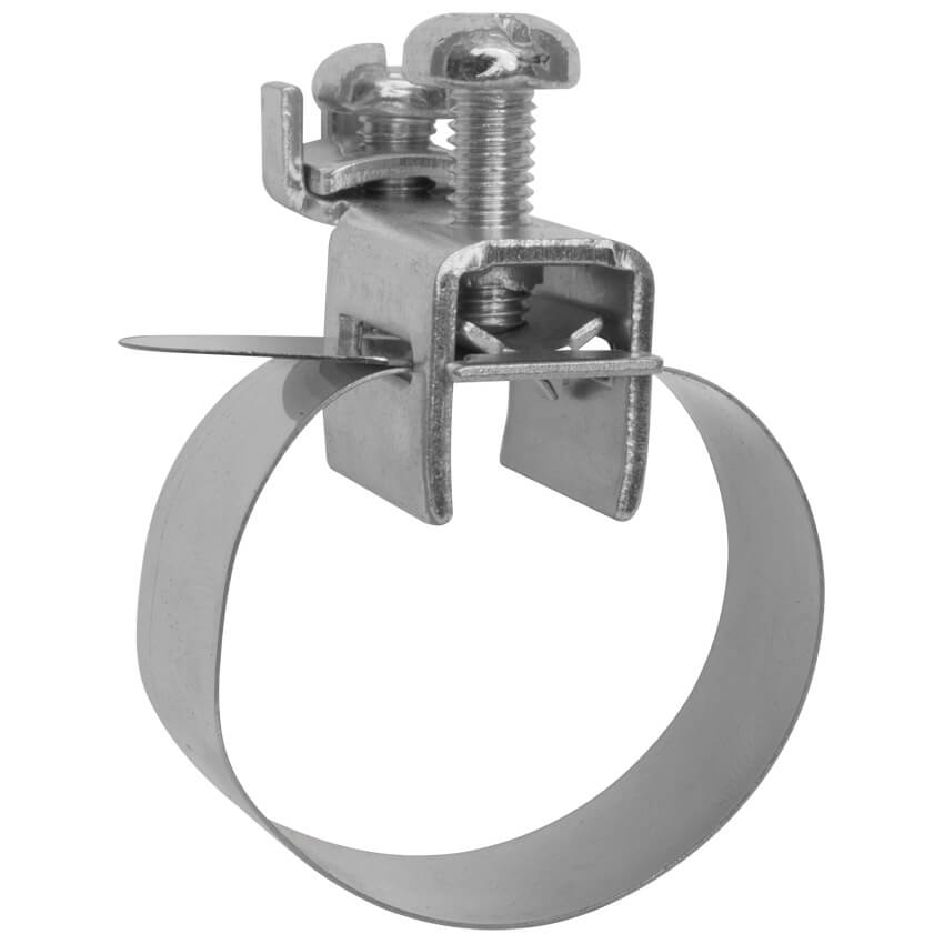 V2A-Banderdungsschelle, montiert, Anschluss verzinkt, 1 x 2,5² bis 2 x ...