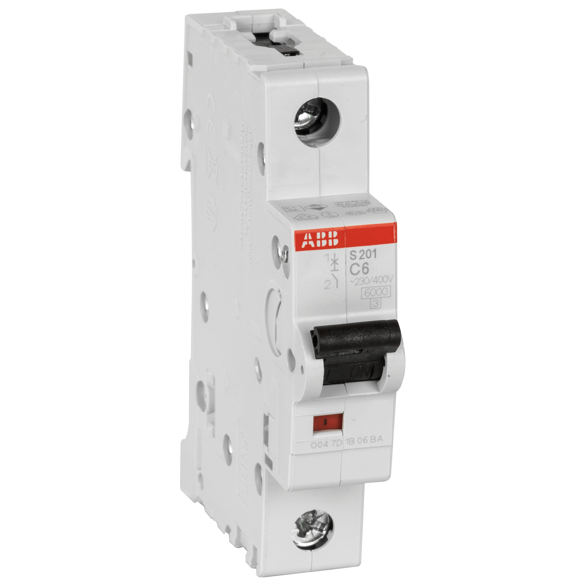 Leitungsschutzschalter, Baureihe S201, 1-polig, C-Charakteristik, 1 TE - ABB ...