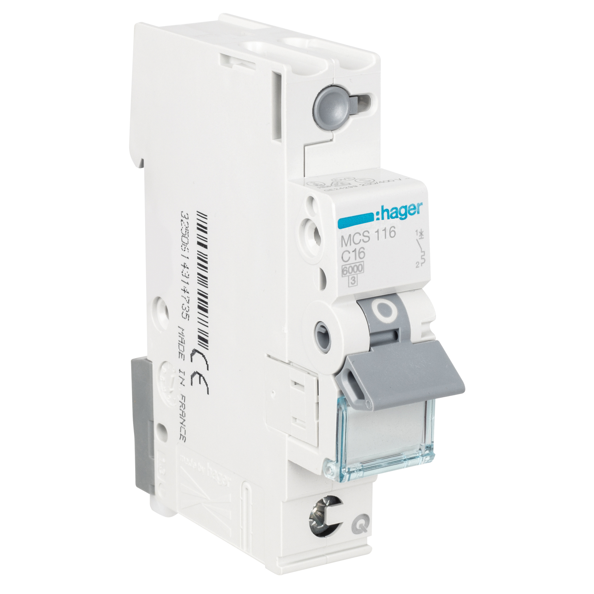 Leitungsschutzschalter, QUICK CONNECT, 1-polig, C-Charakteristik 16A, 1 TE - HAGER ...