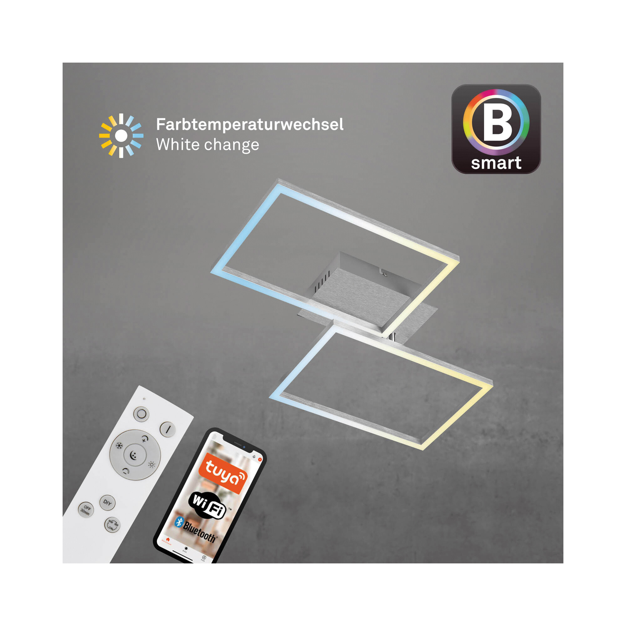 Deckenleuchte, B Smart, LED - Deckenleuchten Wohnraumleuchten Leuchten ...