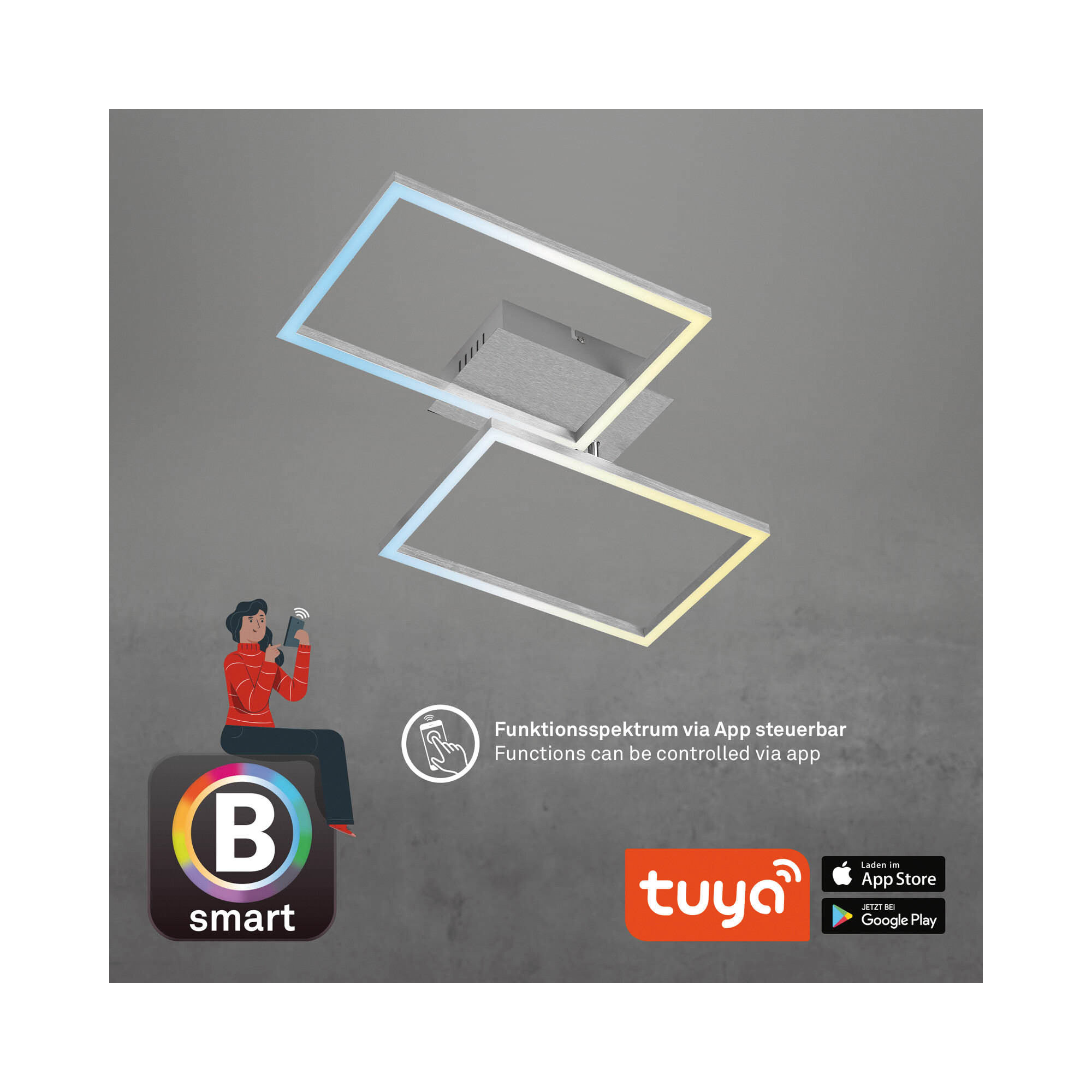 Deckenleuchte, B Smart, LED - Deckenleuchten Wohnraumleuchten Leuchten ...