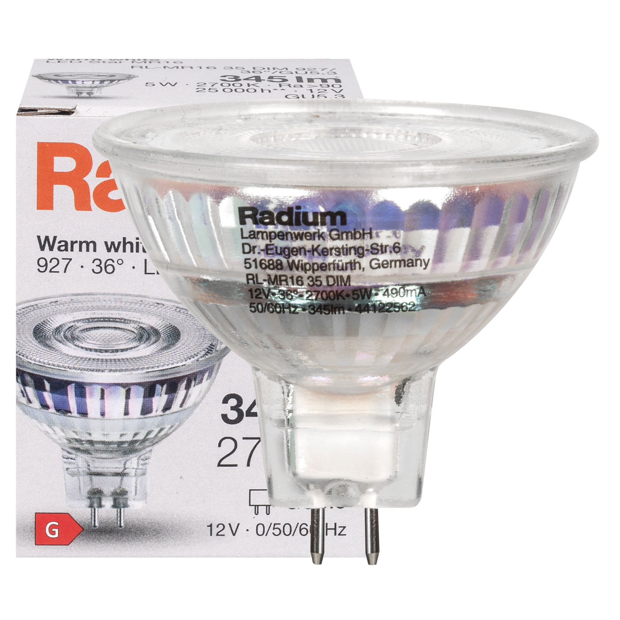 LED-Reflektorlampe, MR16, RALED STAR, GU5,3/12V - LED-Reflektorlampen ...