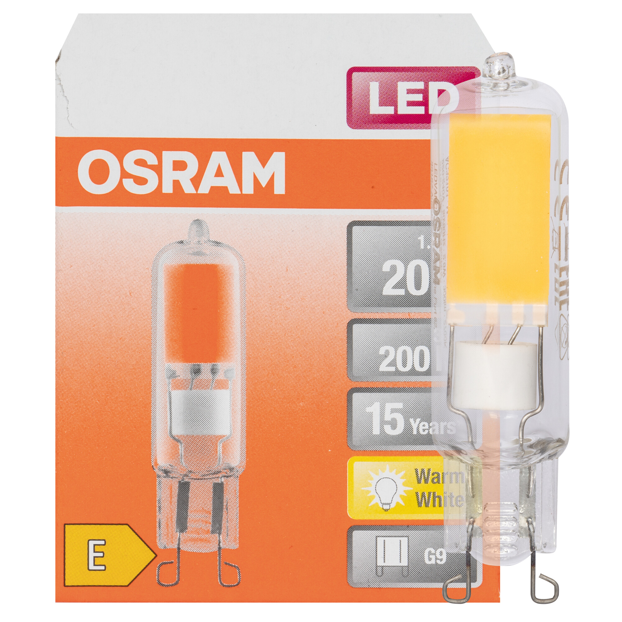 Stiftsockellampe, klar, LED BASE PIN, G9, 2700K - LED-Stiftlampen, G9 Stiftsockellampen ...