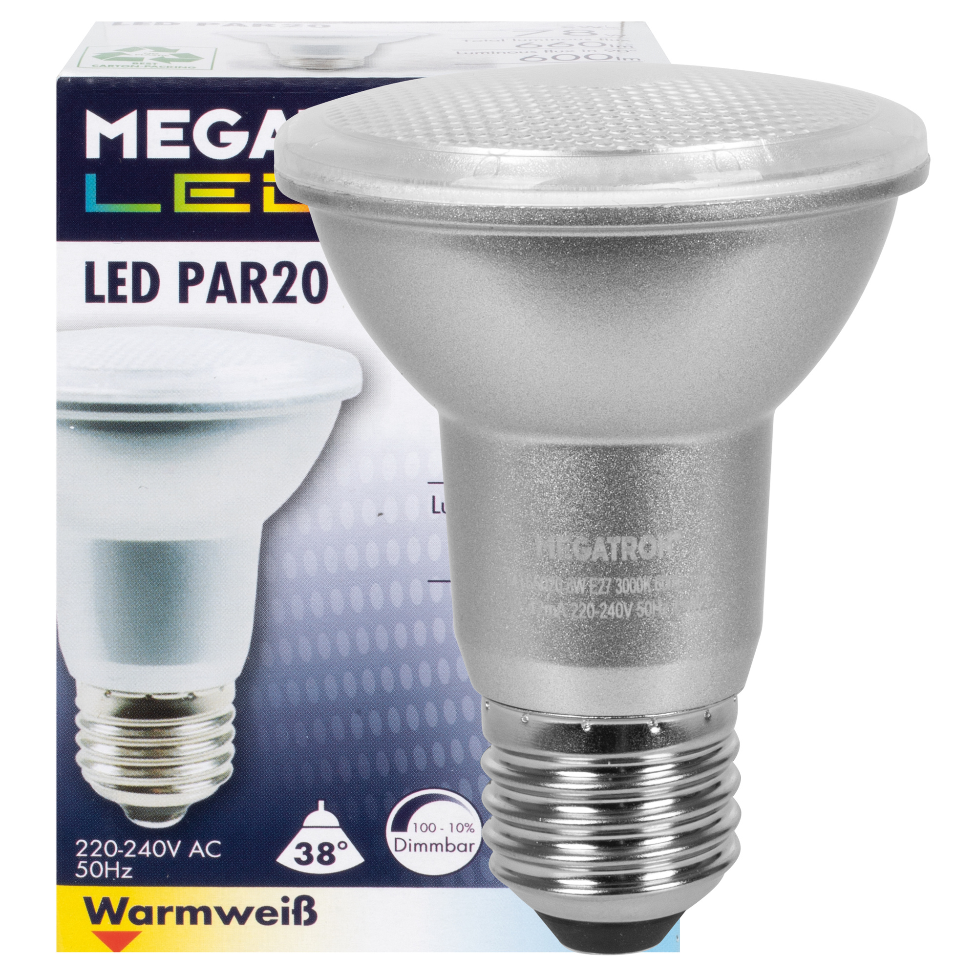 LED-Reflektorlampe, PAR20, PAR30, PAR38, E27, 3000K - LED ...