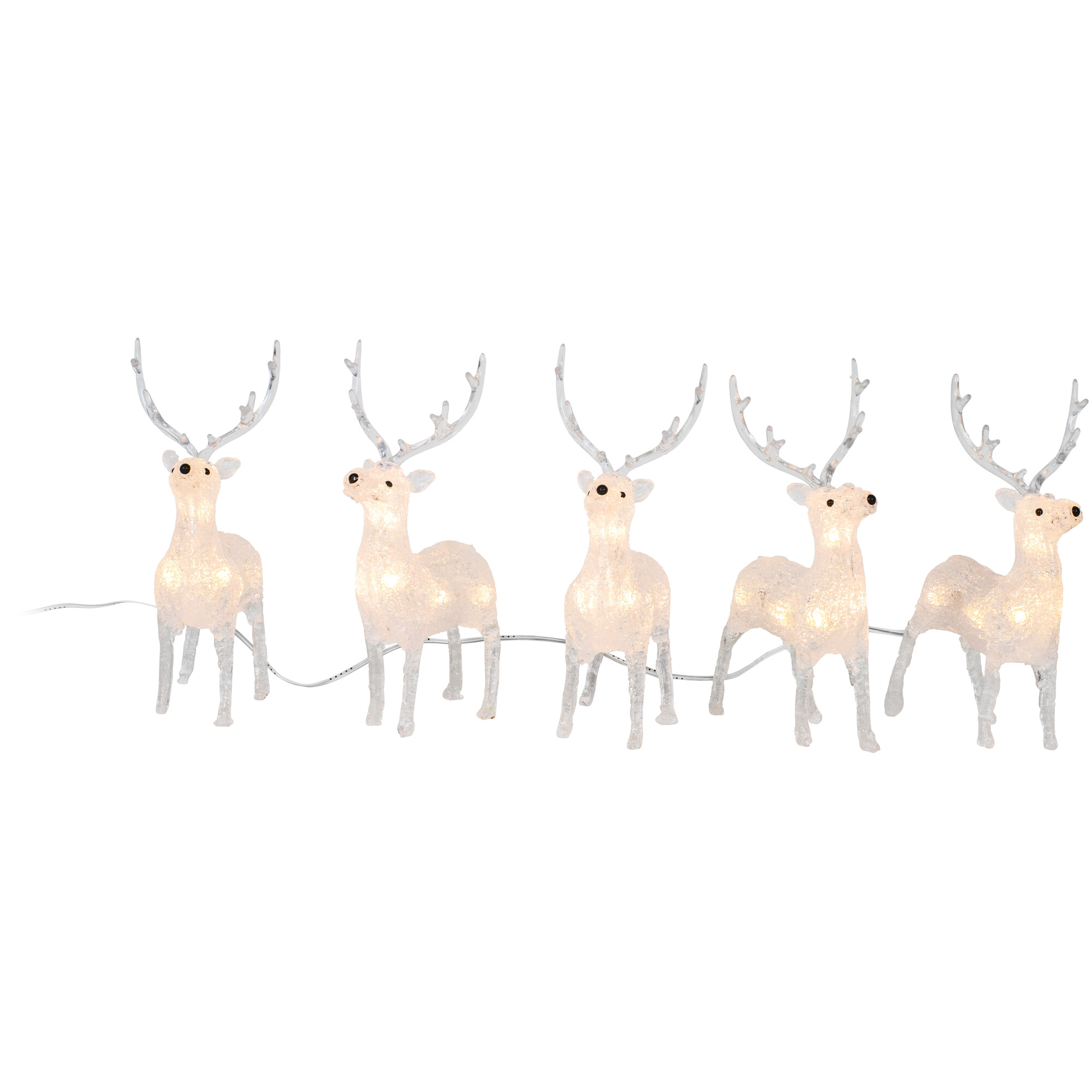 LED-Rentiere, 40 warmweiße LEDs, 5er-Set - Weihnachtliche Beleuchtung ...