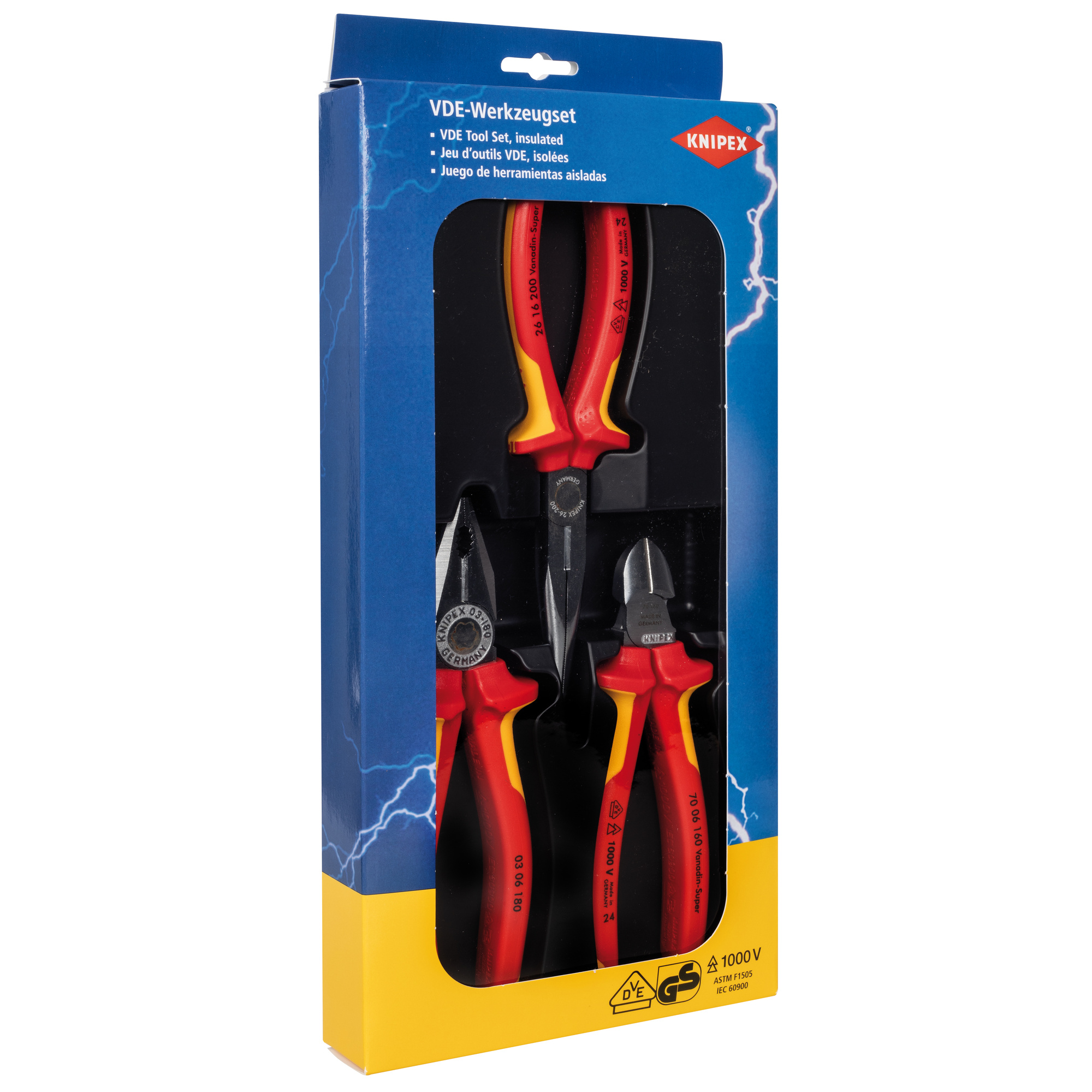 VDE-Zangen Set, ELEKTRO-PAKET, 3-teilig - Zangen-Sets Zangen ...