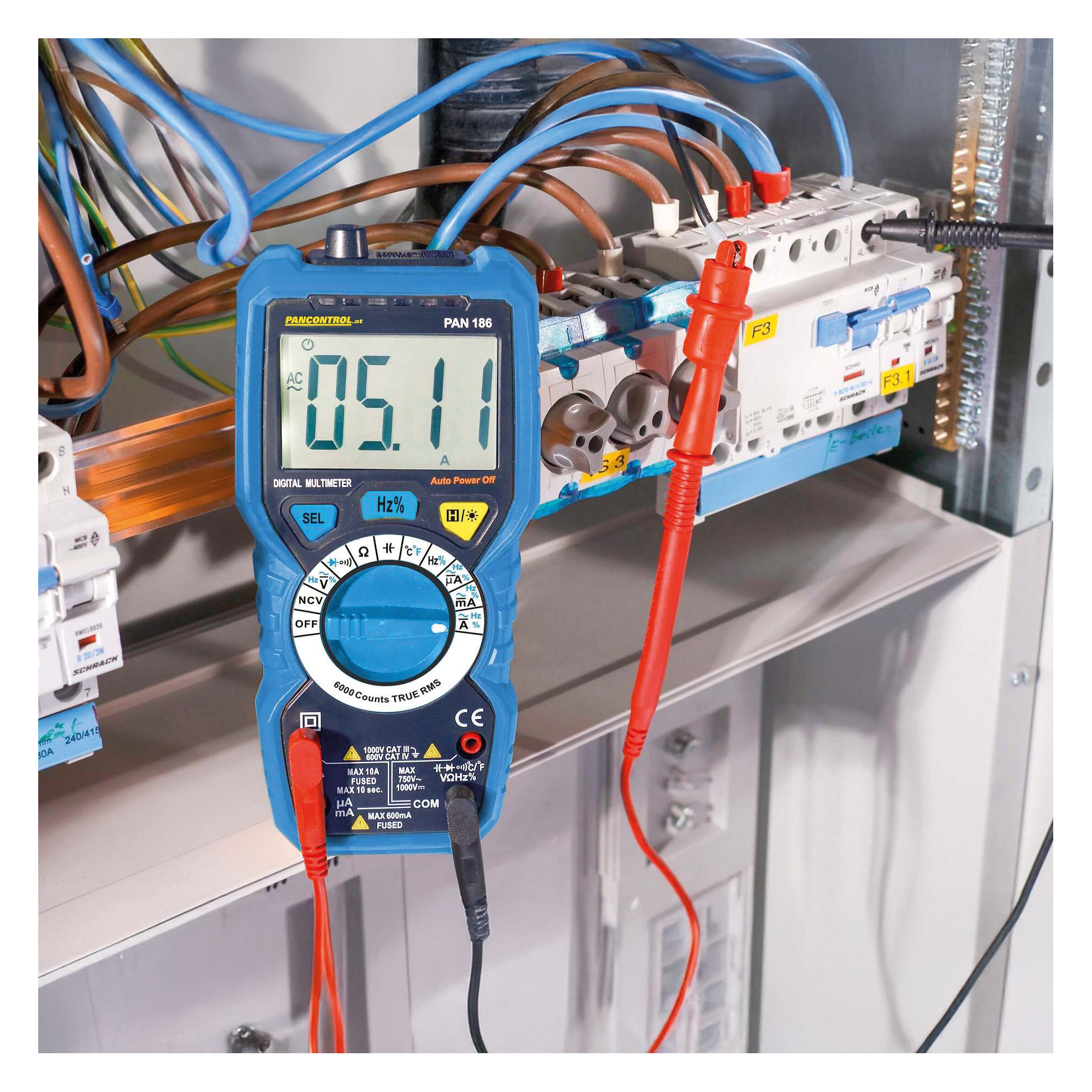 Digital-Multimeter, PAN 186, CAT III 600V/CAT IV 1000V - Messgeräte ...