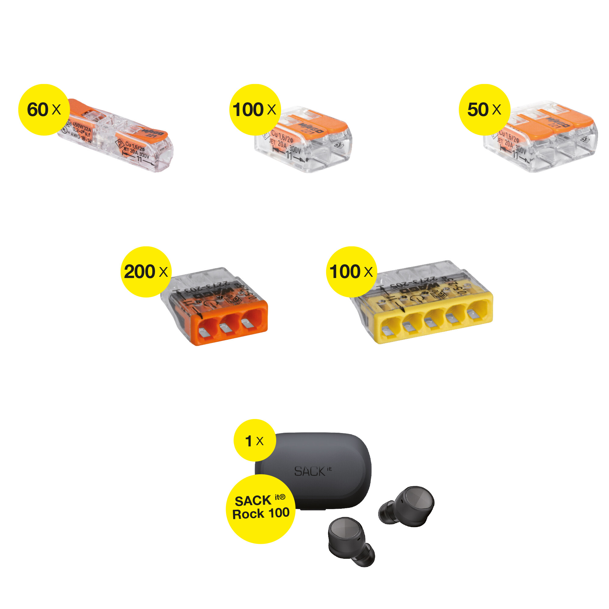 WAGO-Aktionspaket, Profi-Set mit In-Ear-Ohrhörer - ausverkauft231 - Max ...