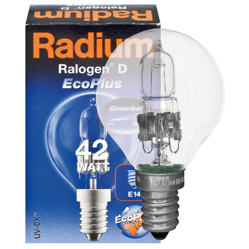 Halogenlampe, RALOGEN D, Tropfen-Form, klar E14/20W, 235 lm ...